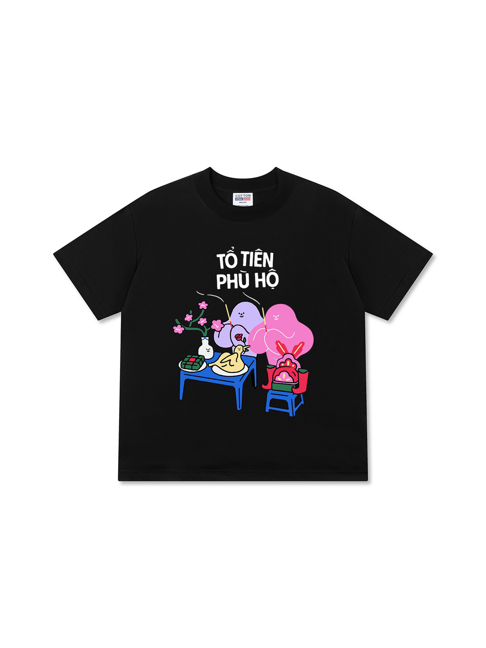 Áo Thun Relaxed Fit Tổ Tiên Phù Hộ