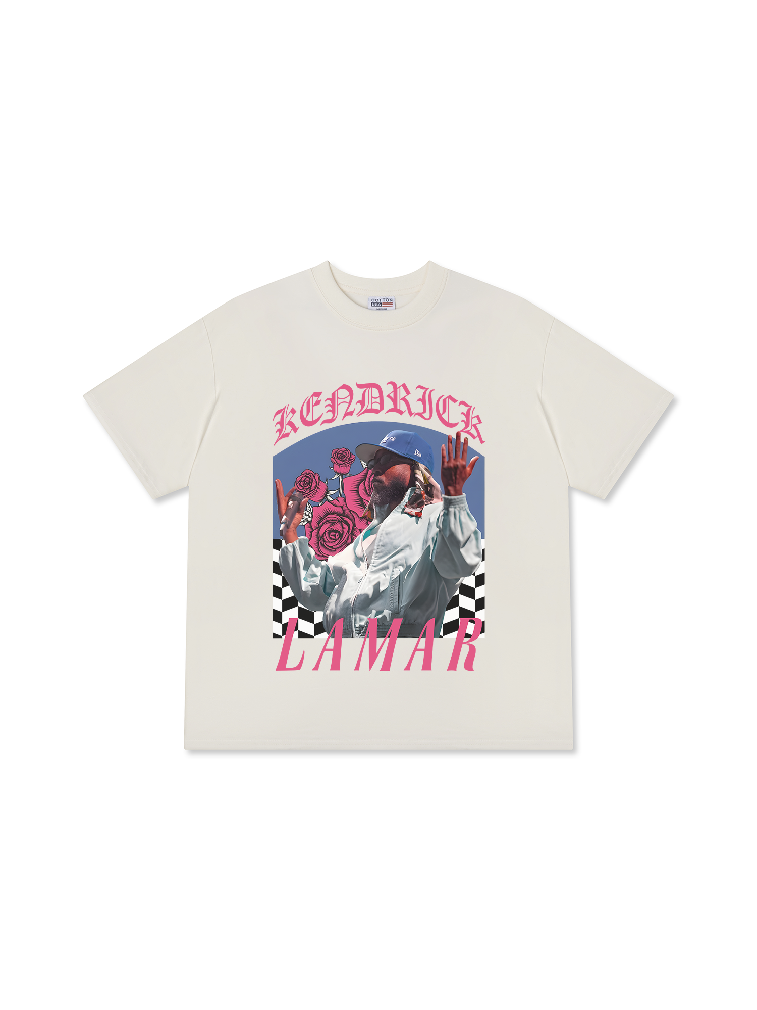 Áo Thun Relaxed Fit Rapper Kendrick Lamar Roses